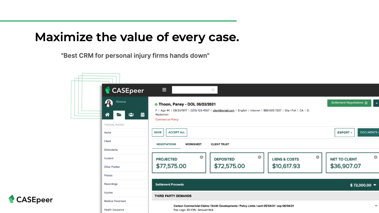 CASEpeer | Reviews, Pricing & Demos - SoftwareAdvice AU