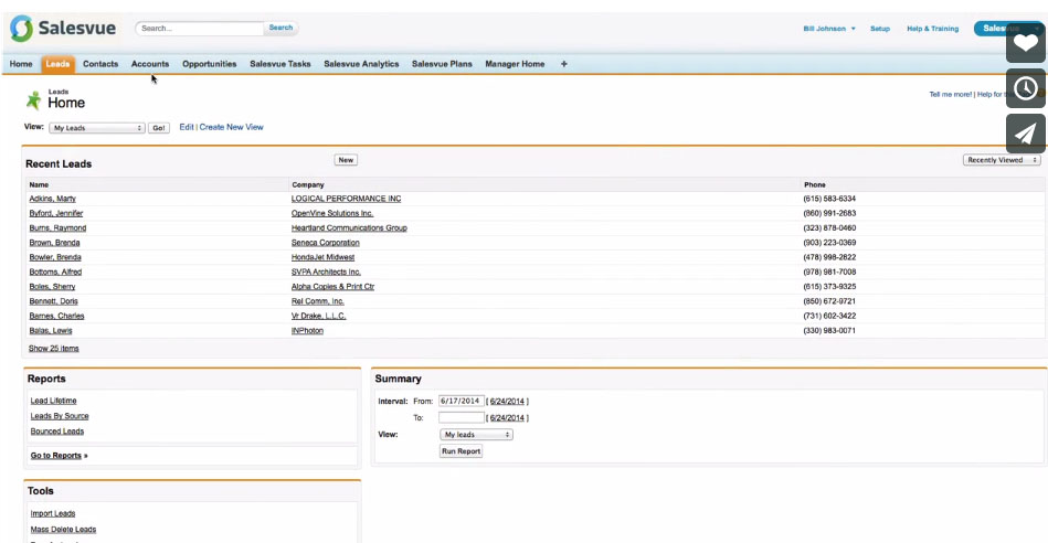 Salesvue - Prix, tarif, abonnement et avis | GetApp France 2025