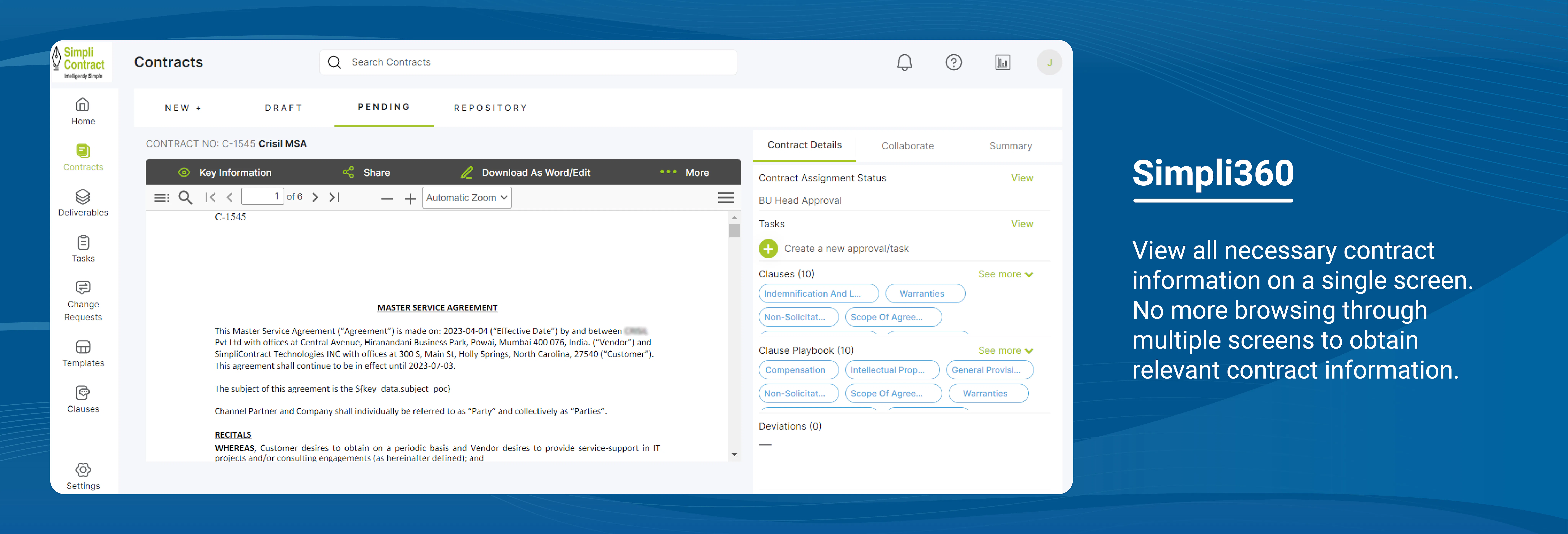 SimpliContract | Reviews, Pricing & Demos - SoftwareAdvice GB