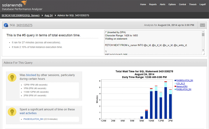 Database Performance Analyzer Reviews Cost And Features Getapp