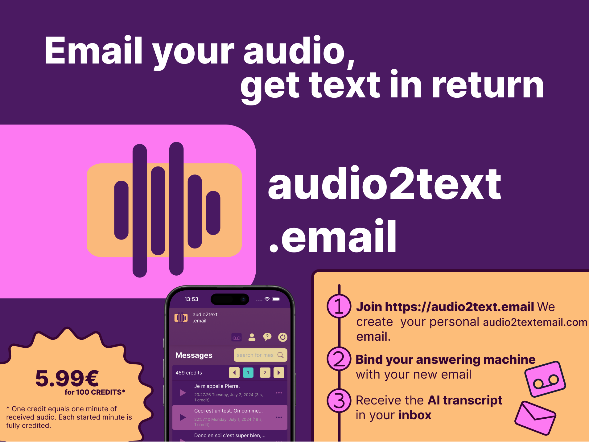 audio2text.email Pricing, Alternatives & More 2025 | Capterra