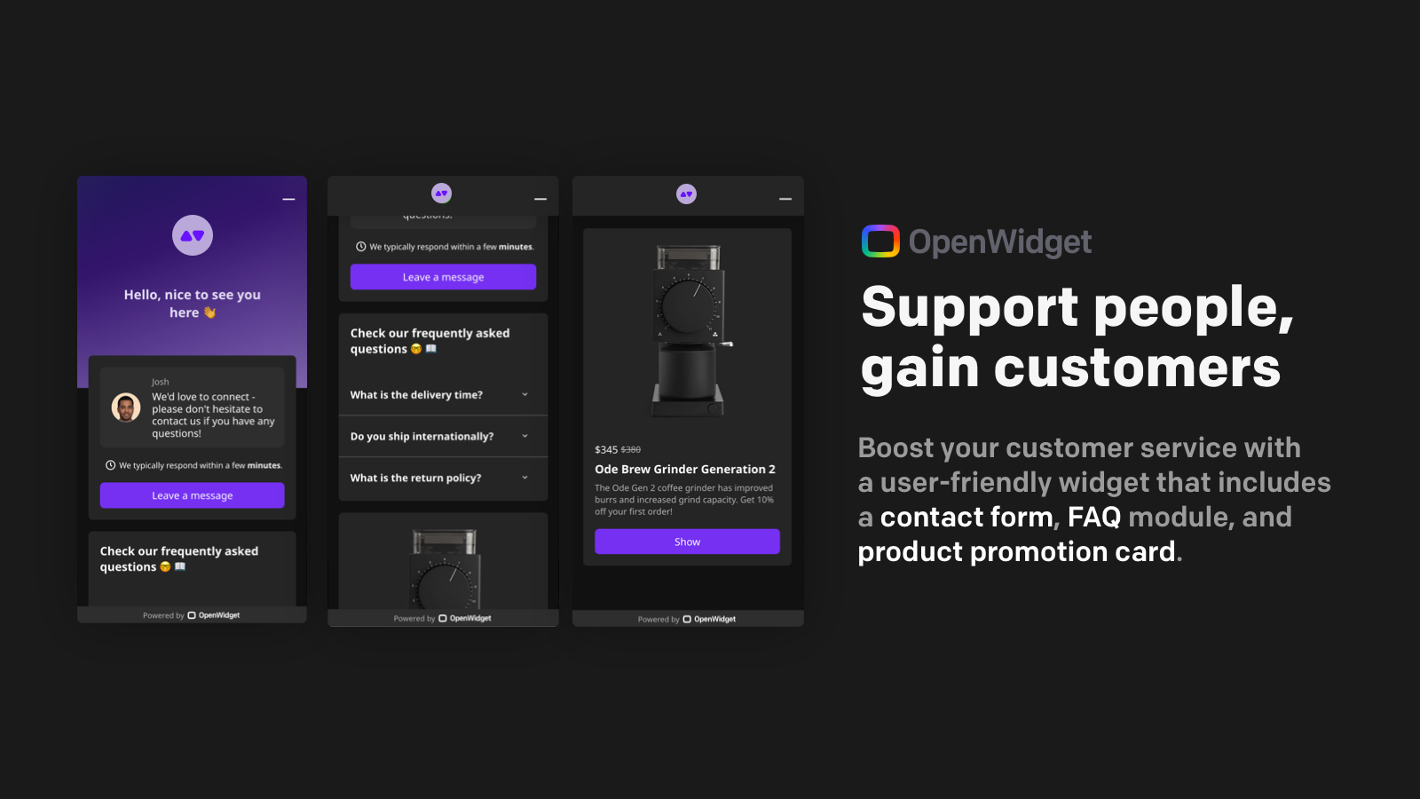 OpenWidget | Reviews, Pricing & Demos - SoftwareAdvice IE