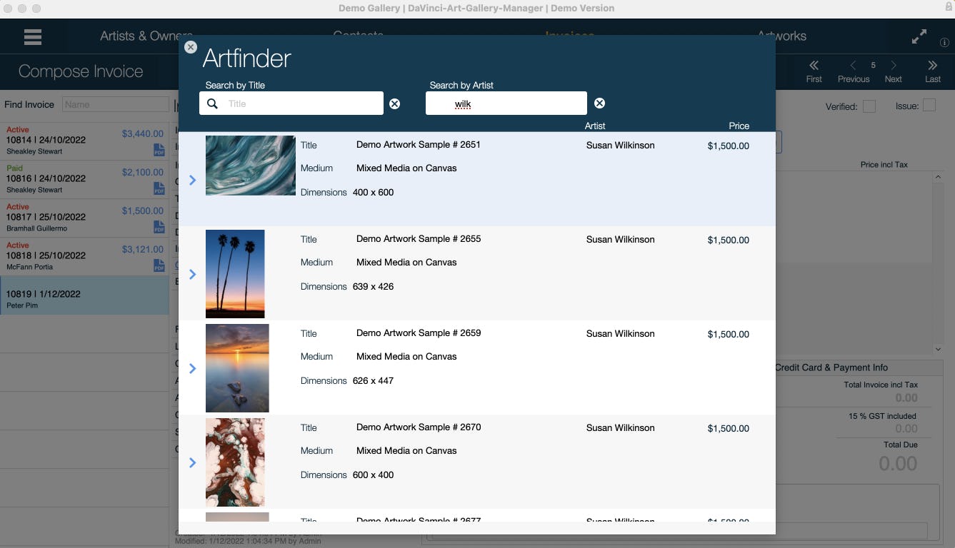 Davinci Art Gallery Software - Prix, tarif, abonnement et avis | GetApp France 2025