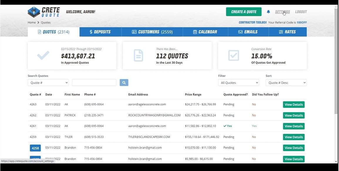 Crete Quote | Reviews, Pricing & Demos - SoftwareAdvice GB