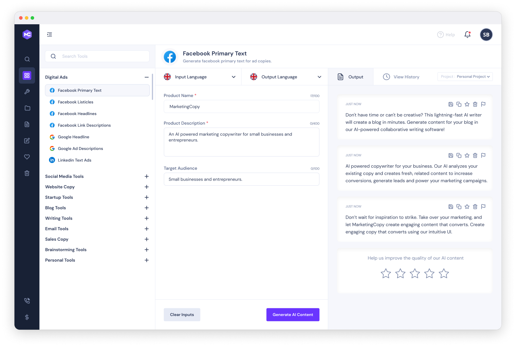 MarketingCopy AI Discount - Up To 25% on MarketingCopy AI Budget
