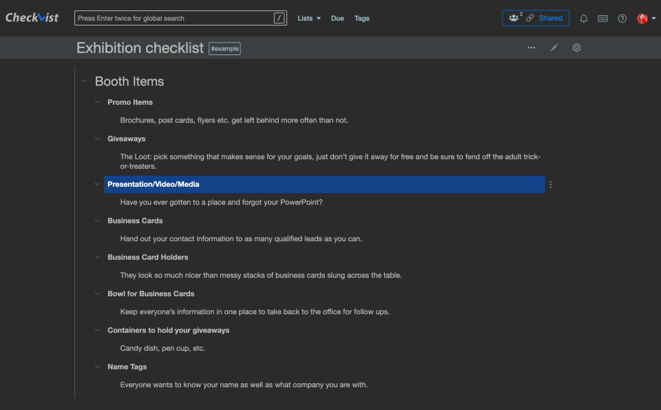 Checkvist Price, Features, Reviews & Ratings - Capterra India