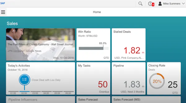 SAP Sales Cloud Reviews, Demo & Pricing - 2021