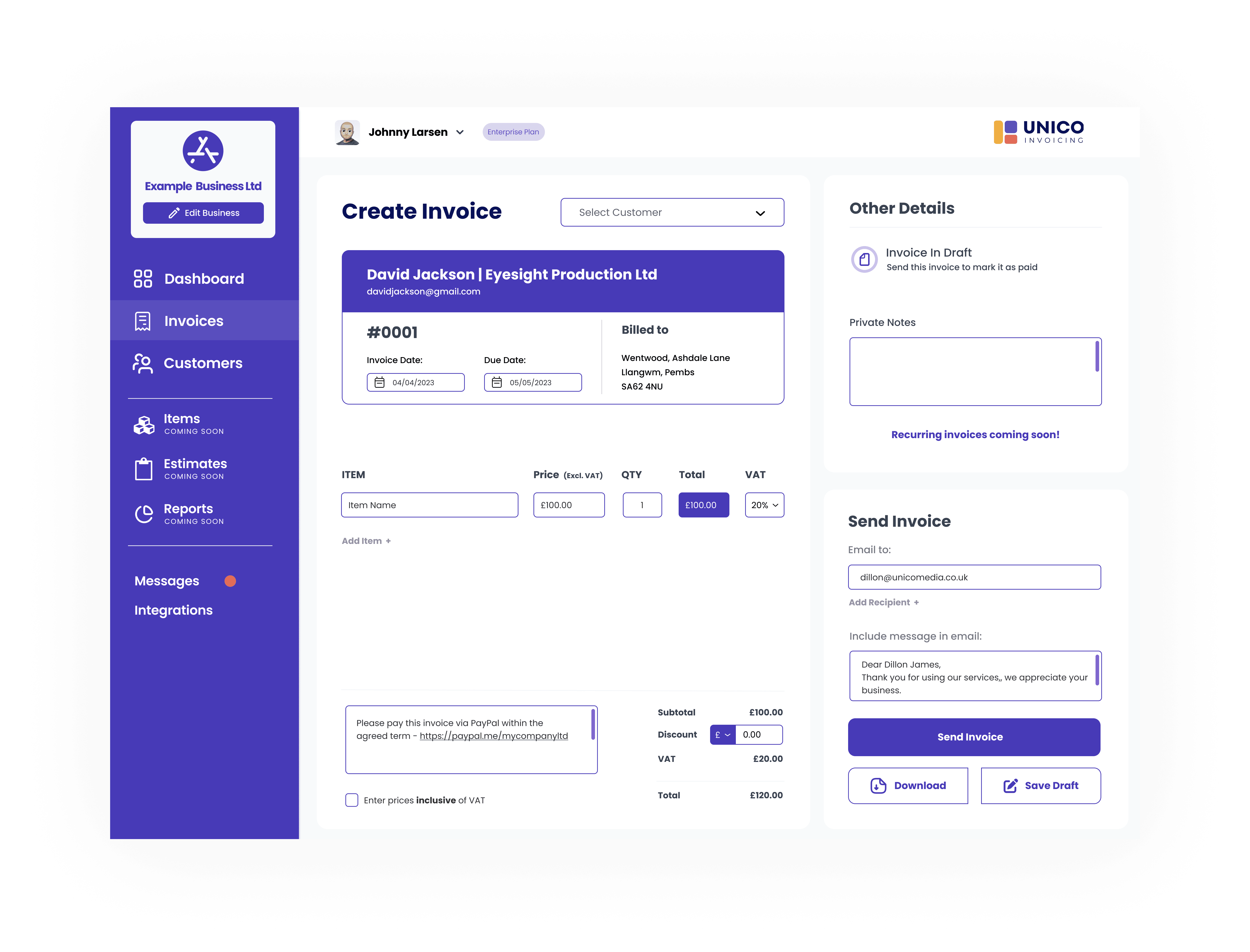 Unico Invoicing Pricing, Alternatives & More 2025 | Capterra