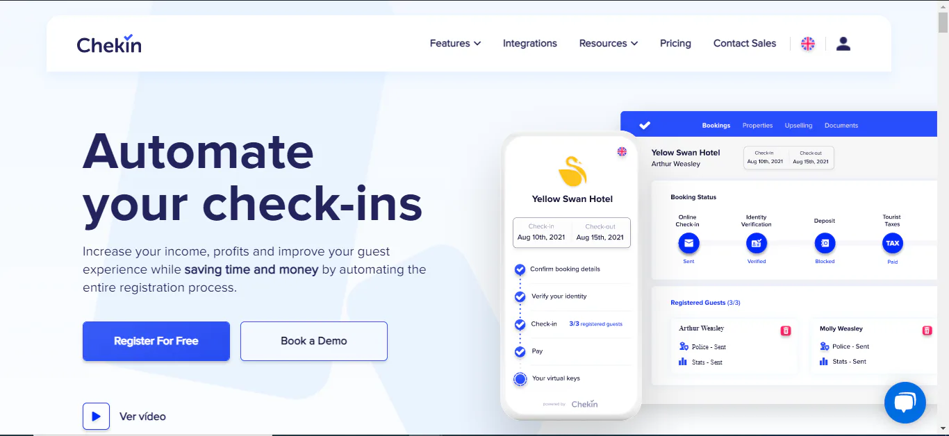 Chekin App - Opiniones, precios y características - Capterra España 2026