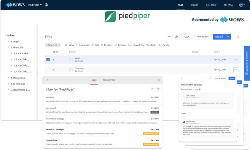 WOWS Deal Room Software - 2024 Reviews, Pricing & Demo
