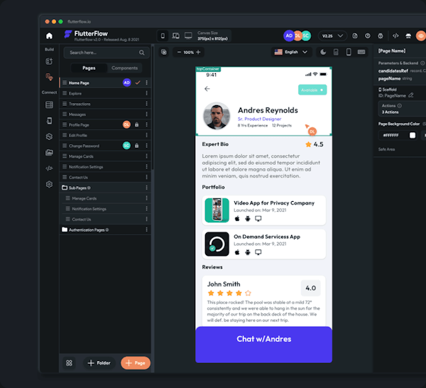 FlutterFlow Reviews, Demo & Pricing - 2022