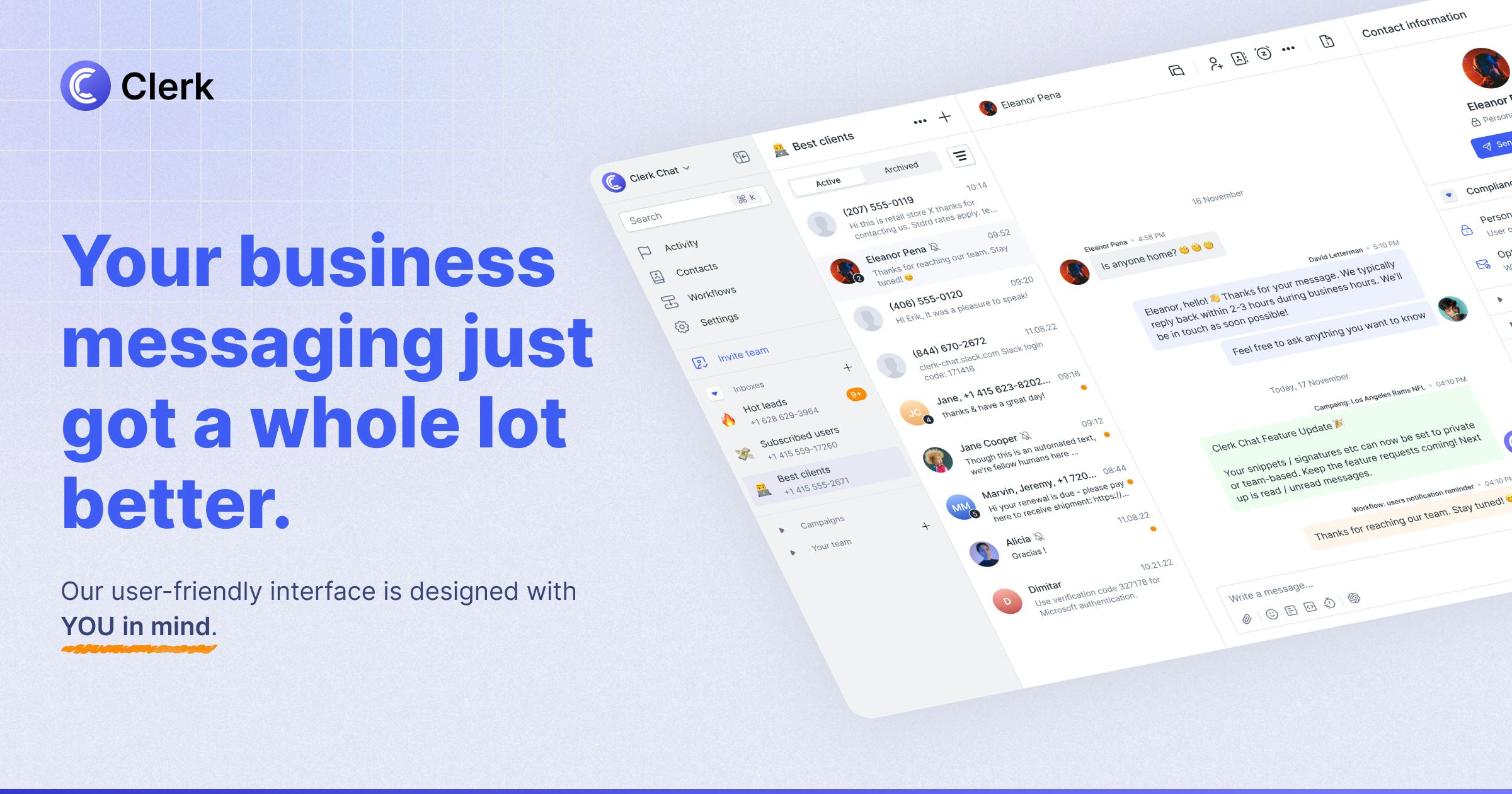 Clerk Chat | Reviews, Pricing & Demos - SoftwareAdvice IE
