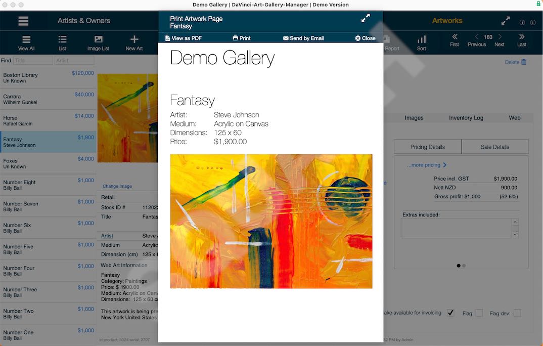 Davinci Art Gallery Software Pricing, Alternatives & More 2025 | Capterra
