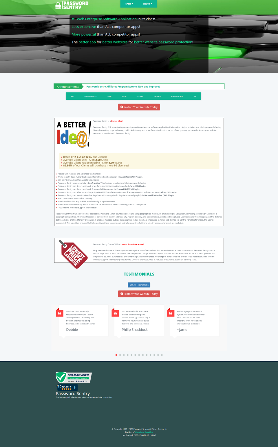 Password Sentry - Avis, notes, prix et abonnements - Capterra France 2026