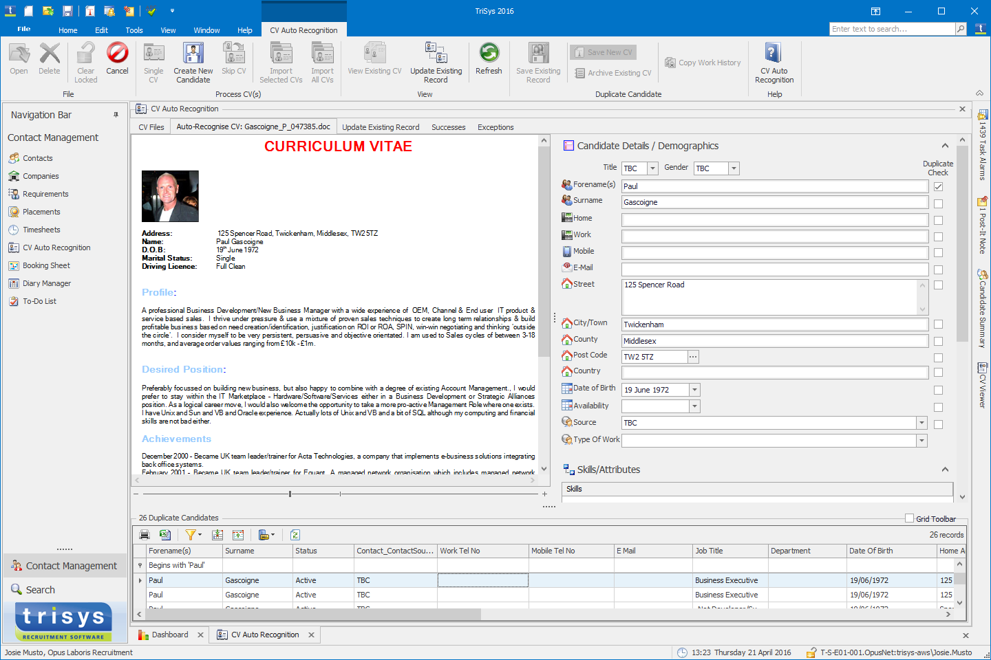 TriSys Recruitment Software Software - 2023 Reviews, Pricing & Demo