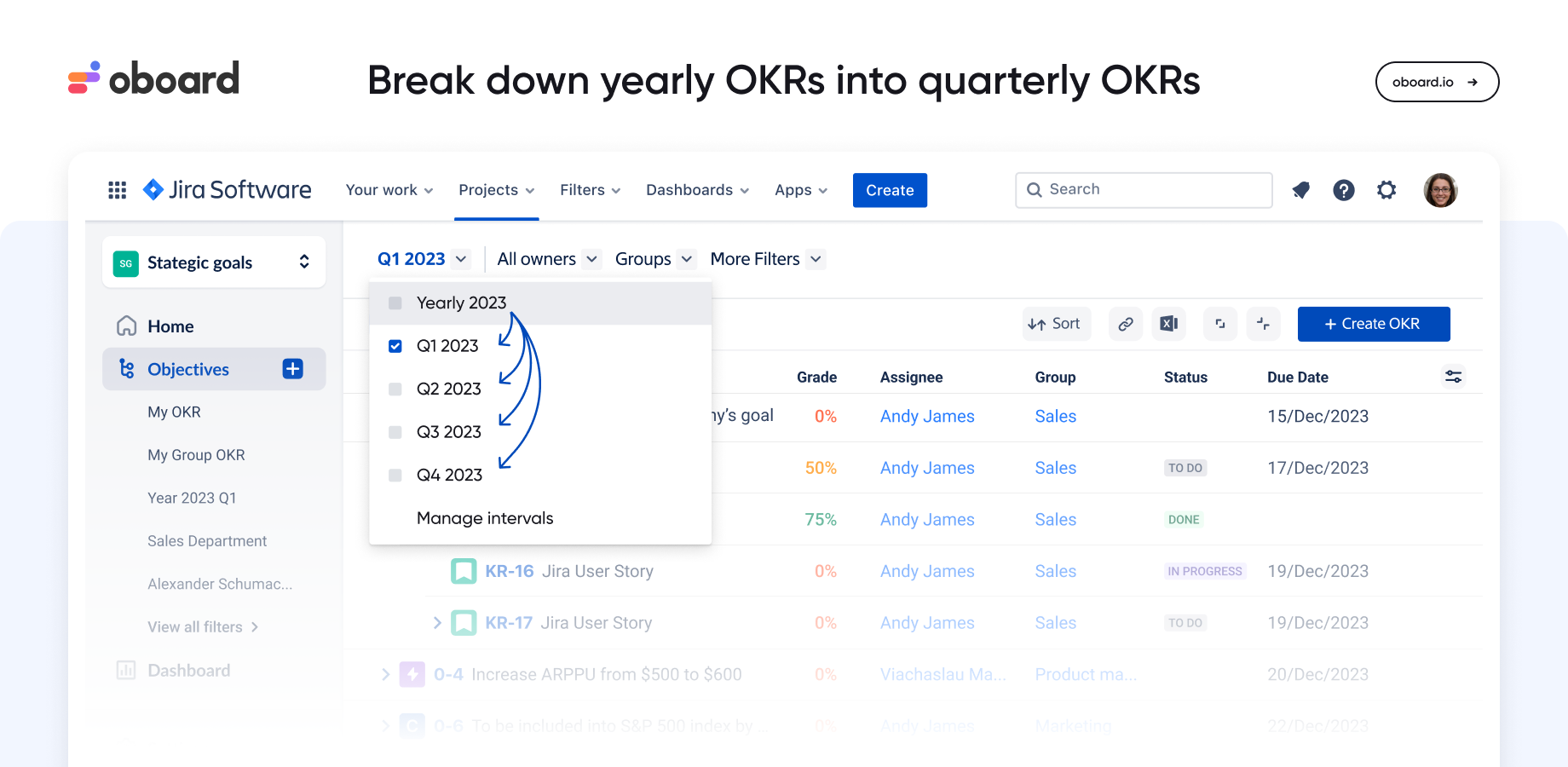 OKR Board for Jira & Confluence Pricing, Cost & Reviews - Capterra UK 2023