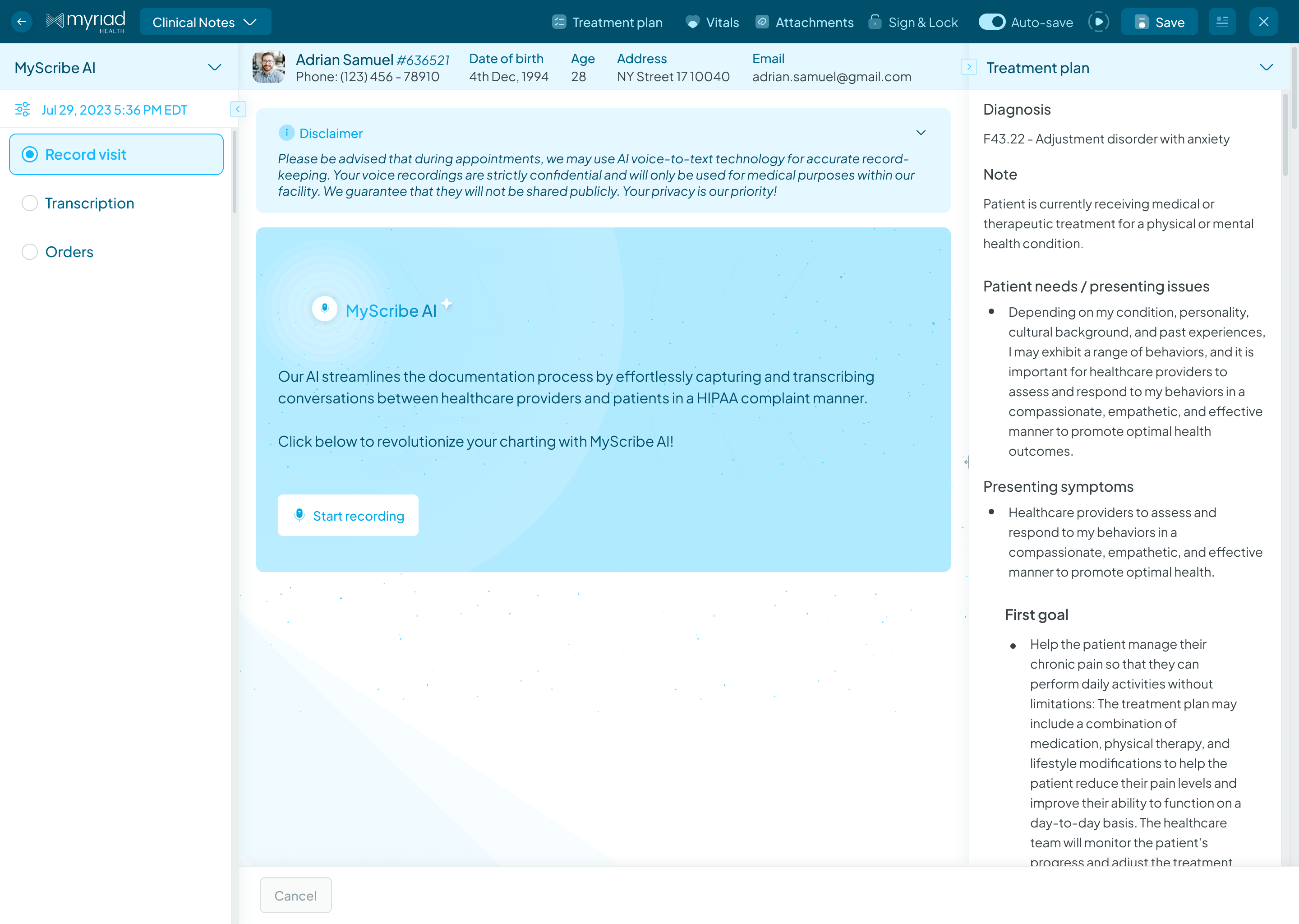 Myriad Health | Reviews, Pricing & Demos - SoftwareAdvice GB