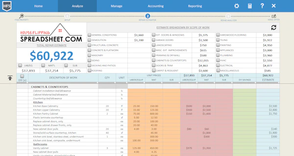 House Flipping Spreadsheet Reviews, Demo & Pricing - 2022