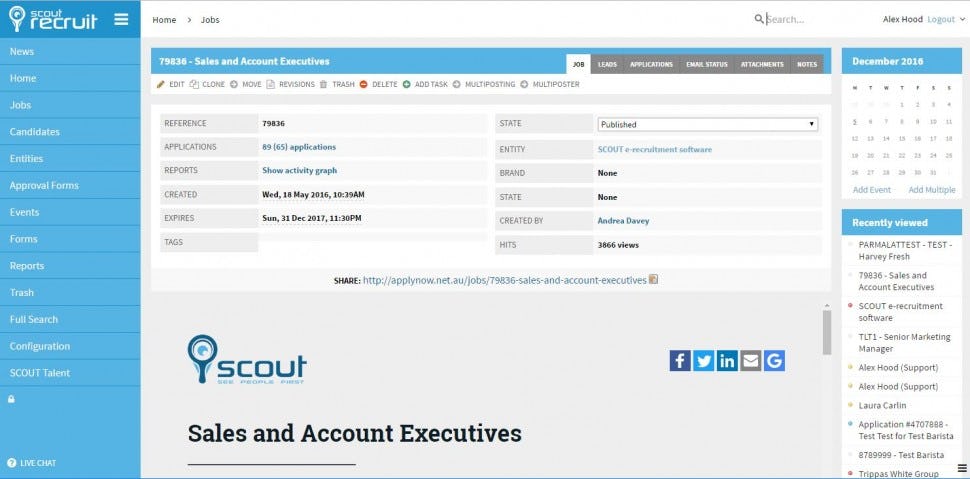 SCOUT Recruitment Software Software - 2024 Reviews, Pricing & Demo