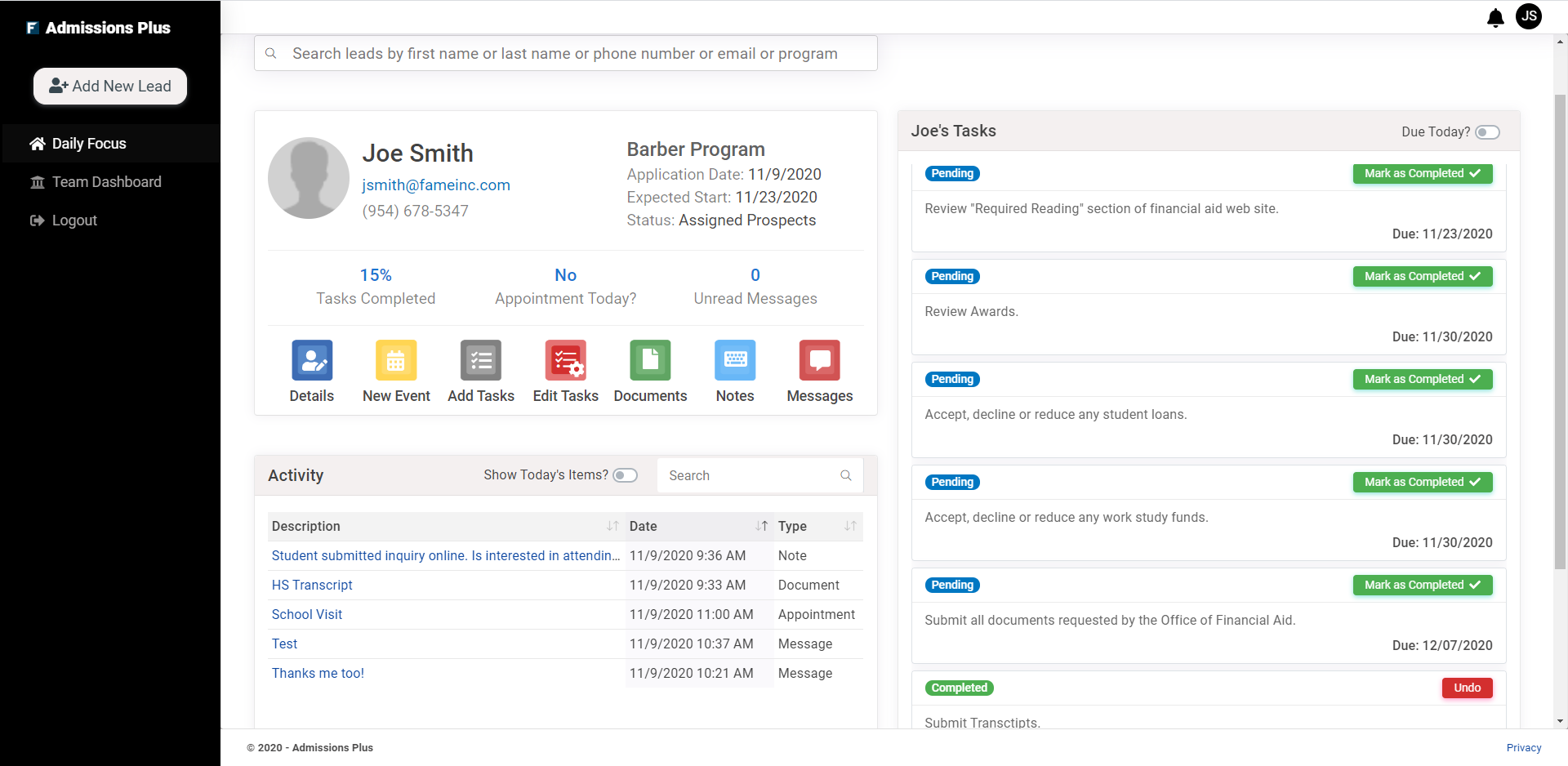 Admissions Plus Software - 2024 Reviews, Pricing & Demo