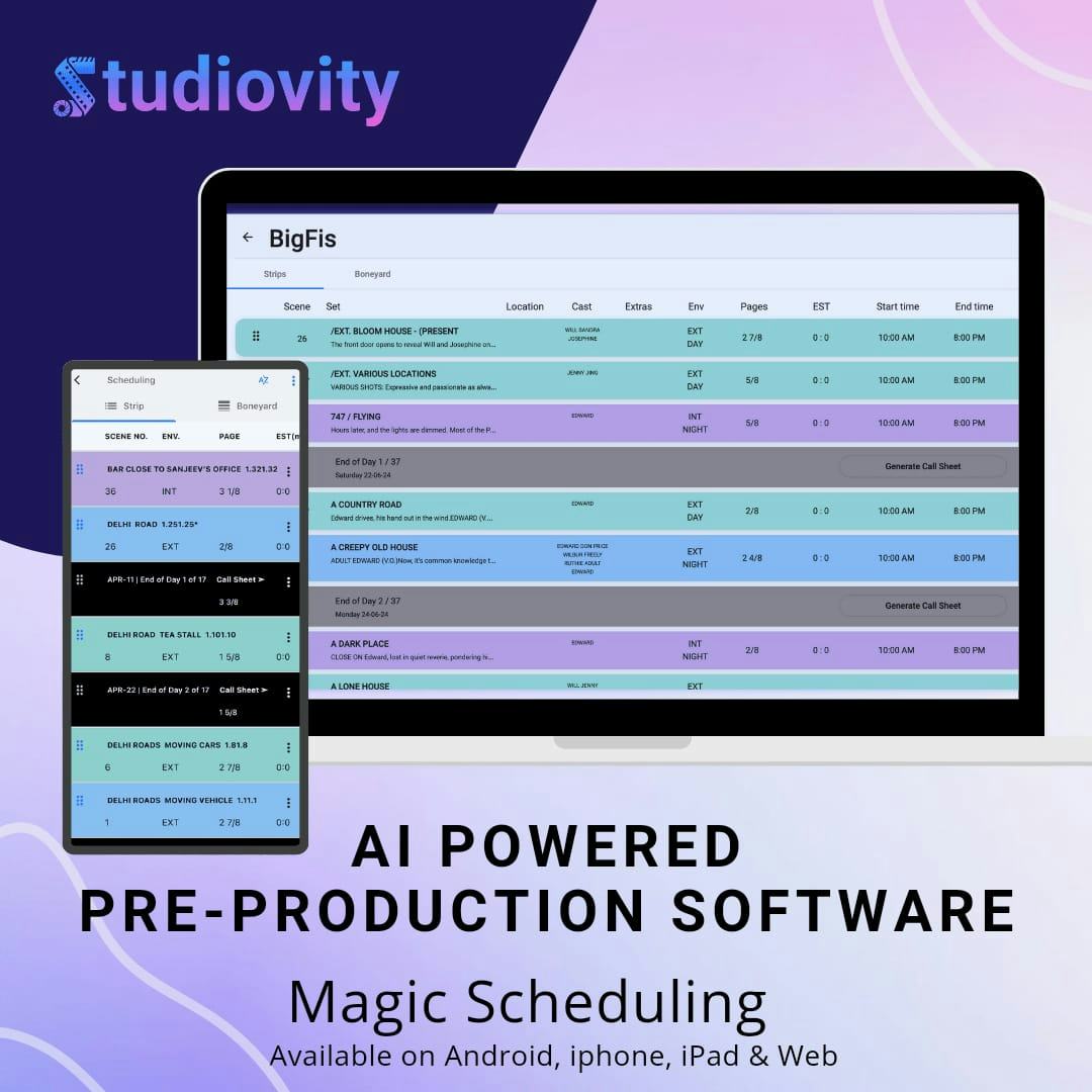 Studiovity Pre-Production Software - 2024 Reviews, Pricing & Demo