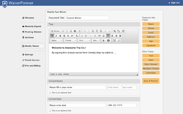 WaiverForever Reviews, Cost & Features | GetApp Australia 2023