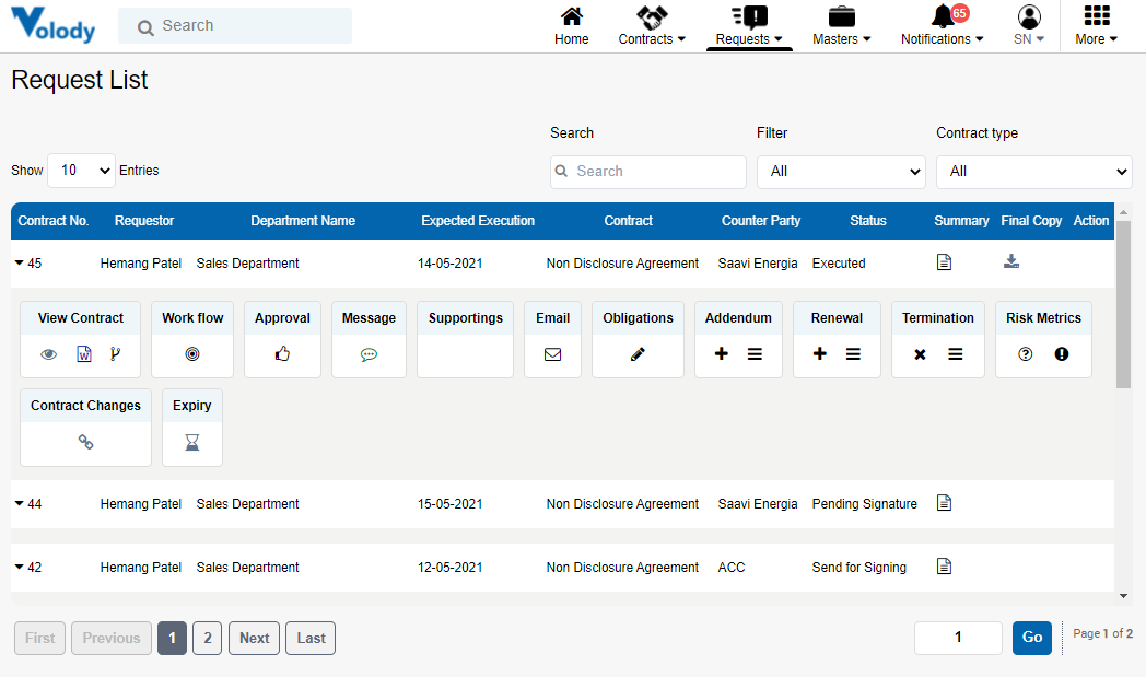 Volody Contract LifeCycle Management Cost & Reviews - Capterra ...