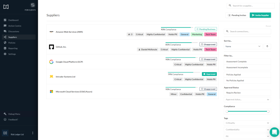 Risk Ledger Software - 2025 Reviews, Pricing & Demo