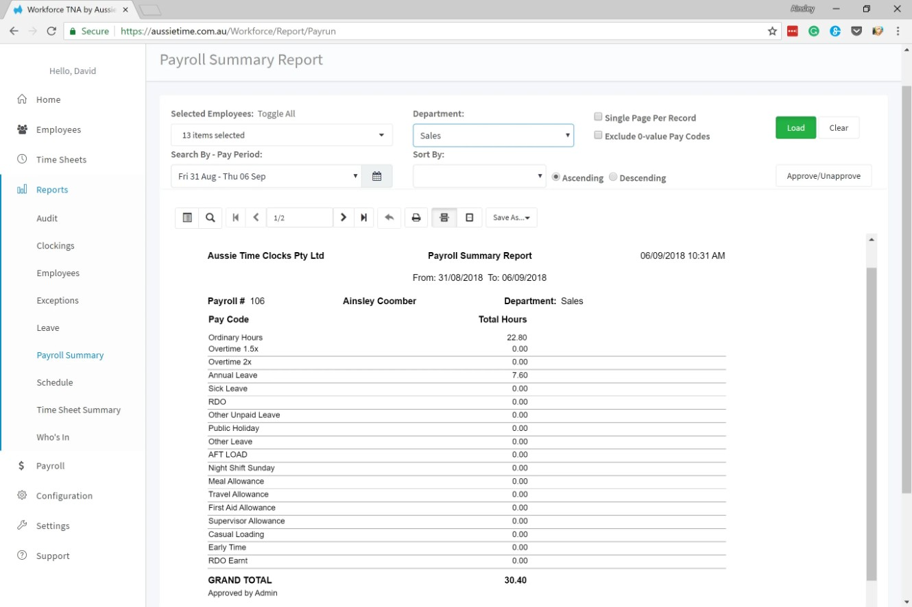 Aussie Time Sheets Workforce TNA Reviews, Cost & Features | GetApp ...