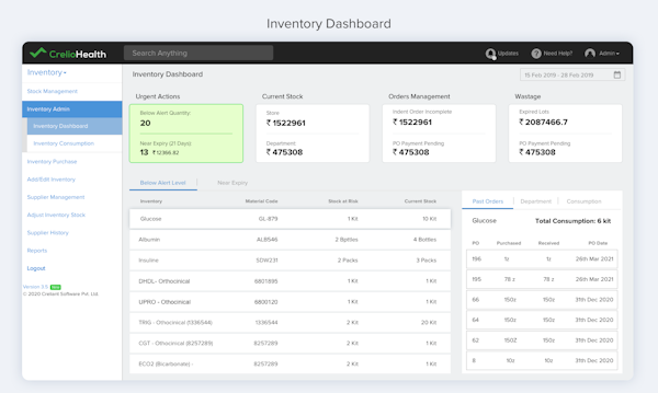 CrelioHealth Inventory Reviews, Demo & Pricing - 2022