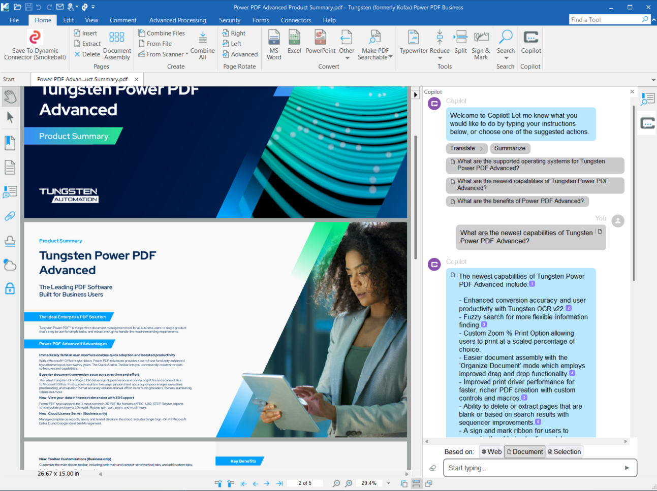 Tungsten Power PDF Price, Features, Reviews & Ratings - Capterra India