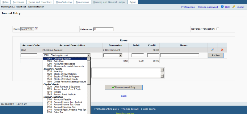 FrontAccounting Price, Features, Reviews & Ratings - Capterra India