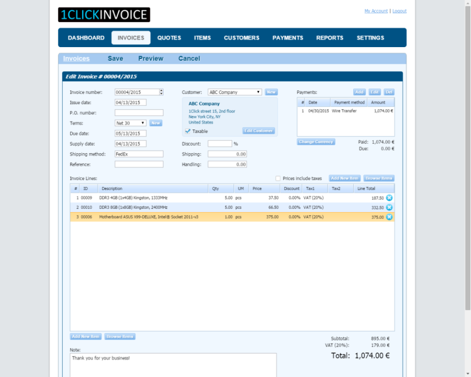 1Click Invoice Pricing, Cost & Reviews - Capterra UK 2023