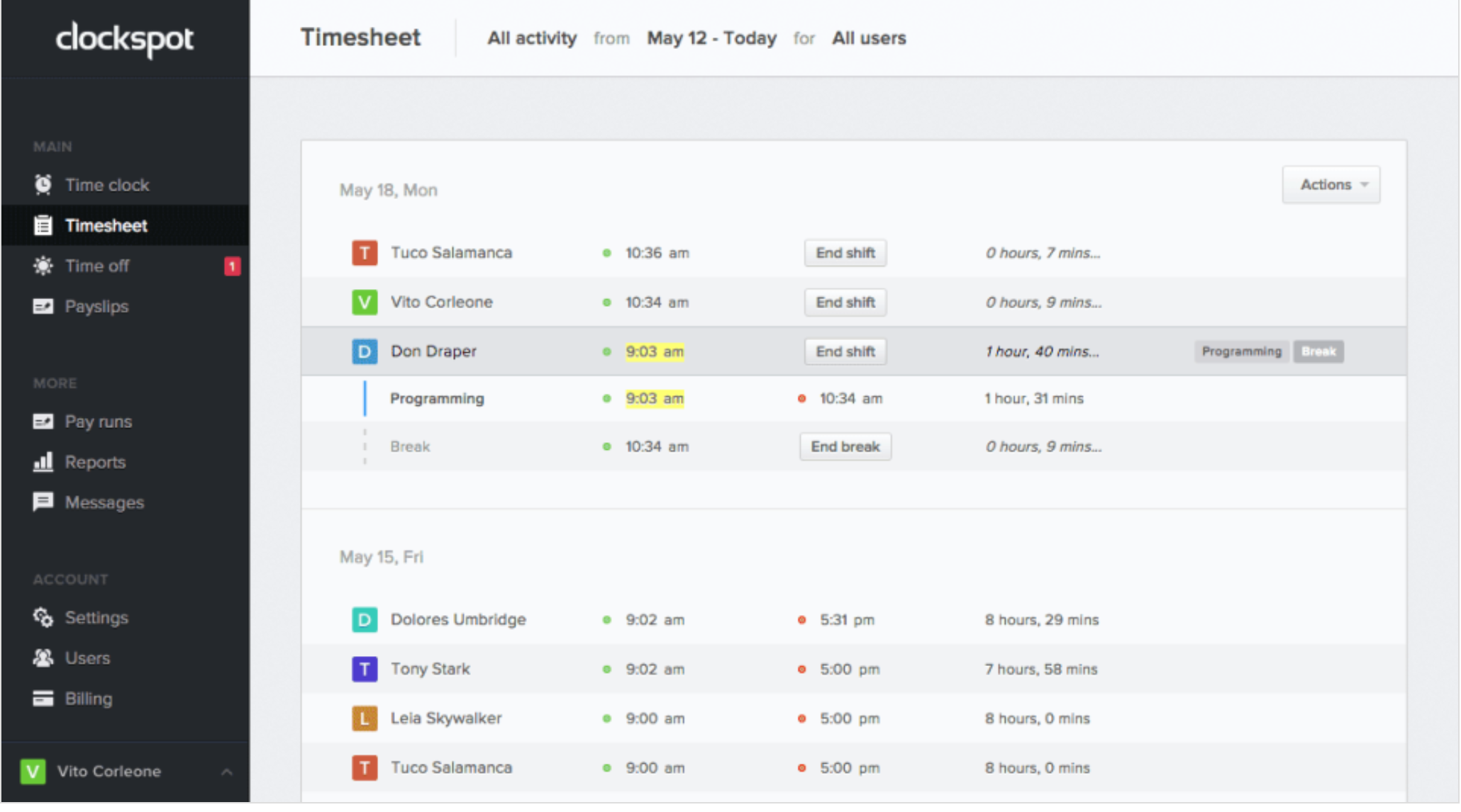 Clockspot 2026 Pricing, Features, Reviews & Alternatives | GetApp