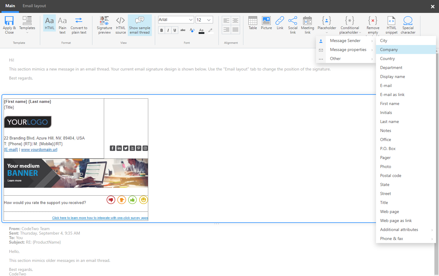 CodeTwo Email Signatures 365 Reviews, Cost & Features | GetApp ...
