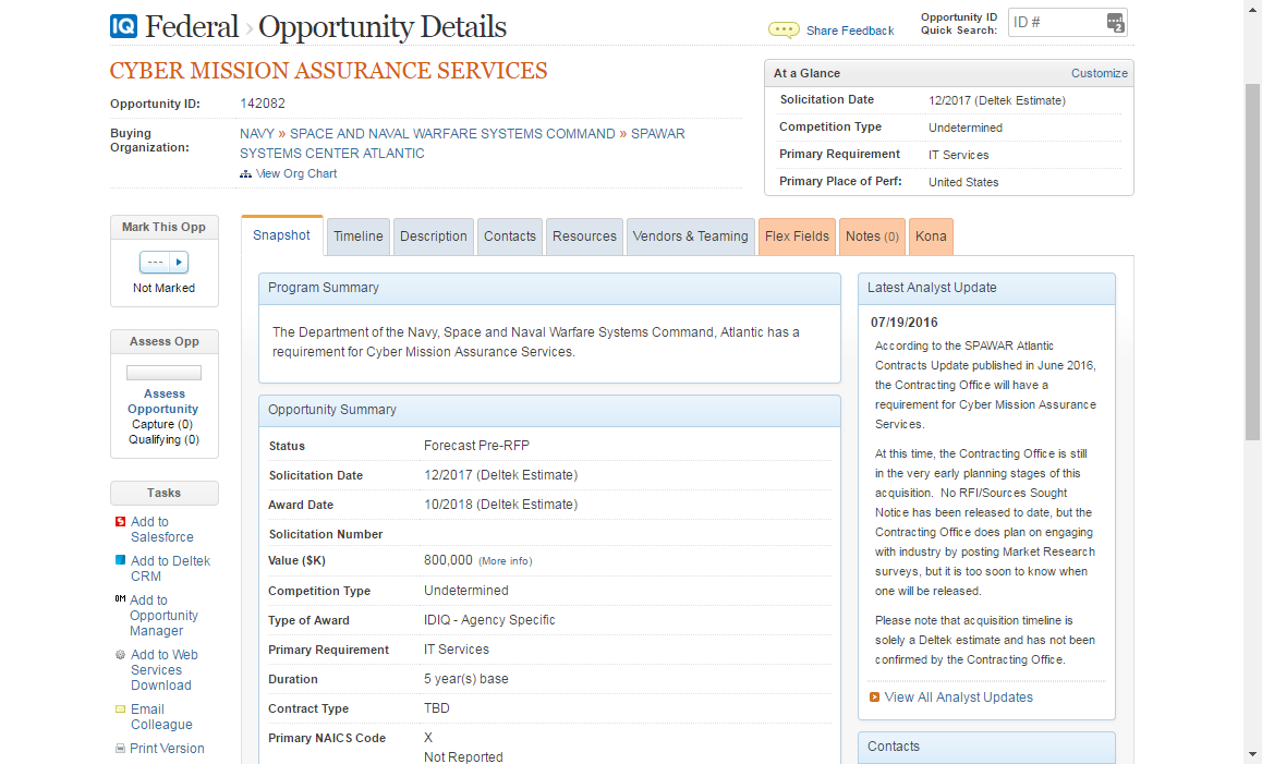 Deltek GovWin IQ Software - 2025 Reviews, Pricing & Demo