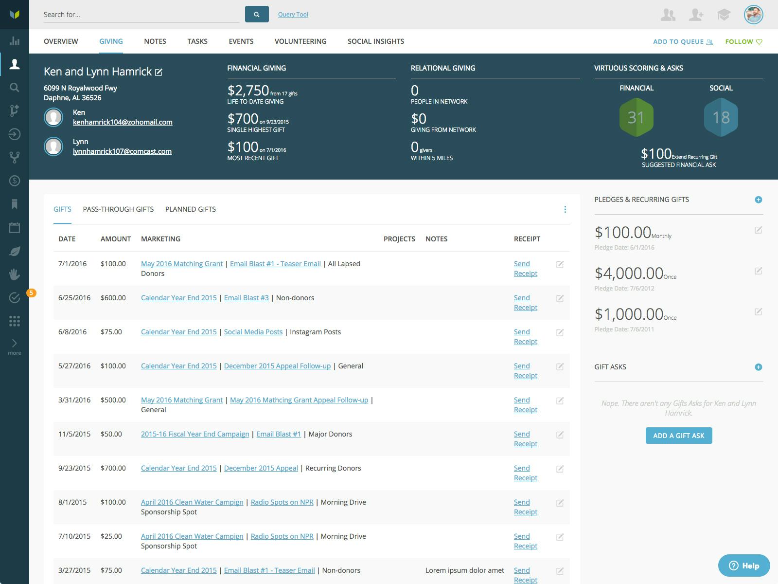 Blackbaud Raiser's Edge NXT vs Virtuous Comparison