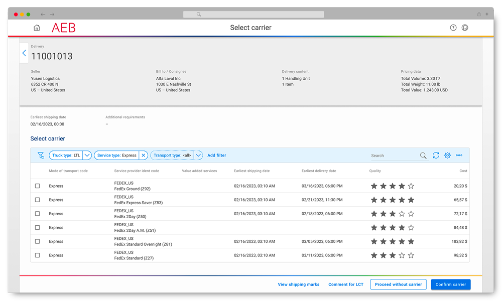 AEB Intralogistics & Supply Chain Collaboration Pricing, Alternatives ...