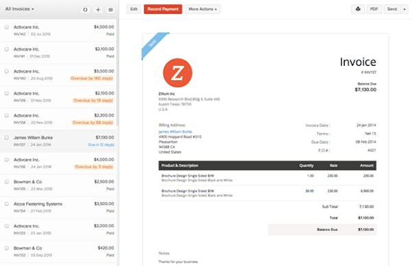 Zoho Books Reviews, Demo & Pricing - 2021