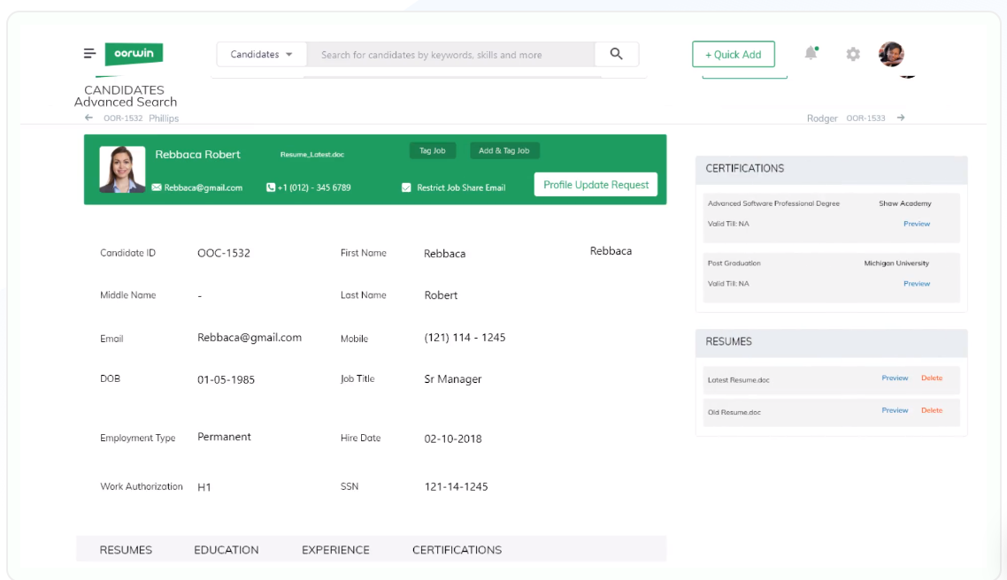Oorwin Software - 2025 Reviews, Pricing & Demo