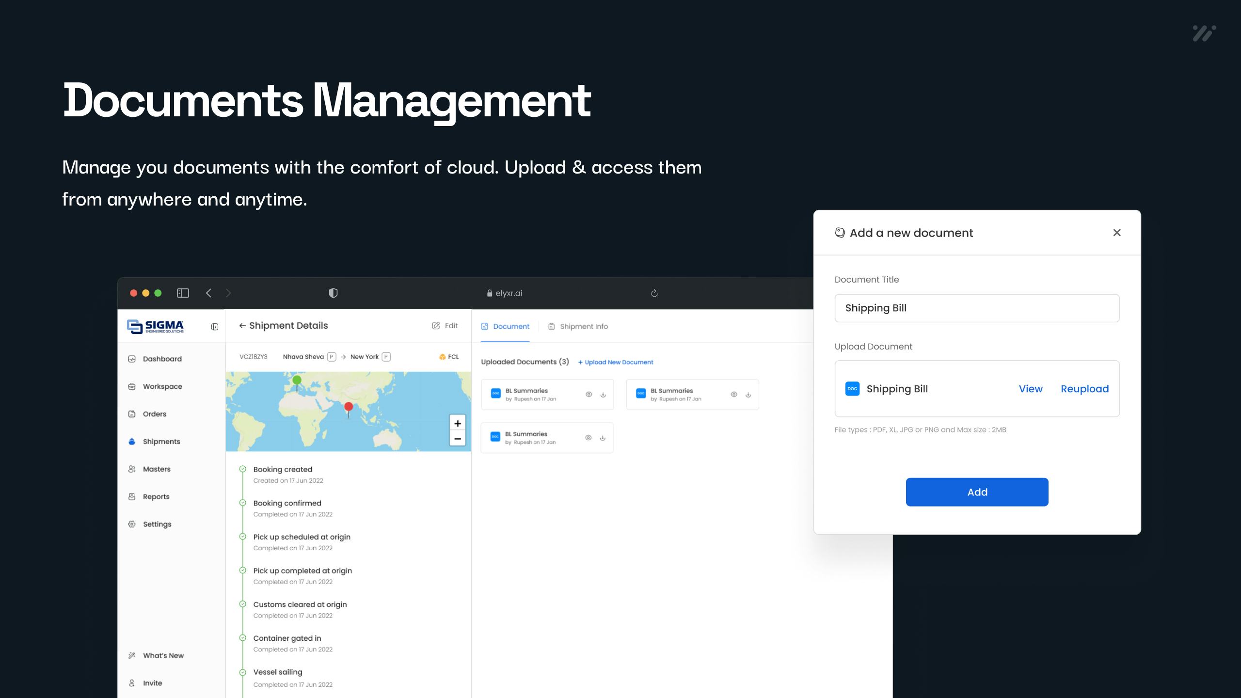 Elyxr Supply Chain Control Tower Software - 2025 Reviews, Pricing & Demo