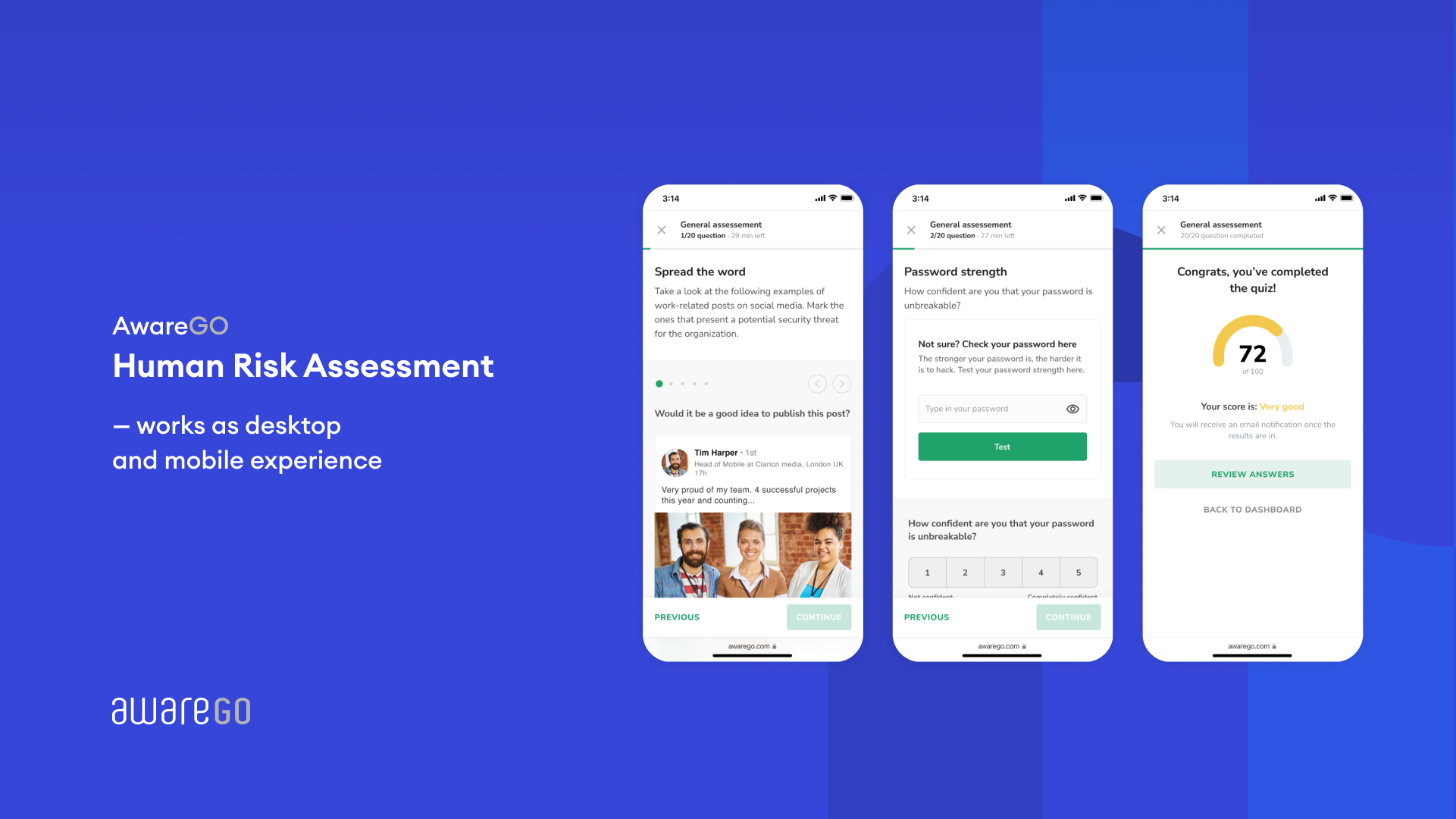 AwareGO Human Risk Assessment Cost & Reviews - Capterra Australia 2024