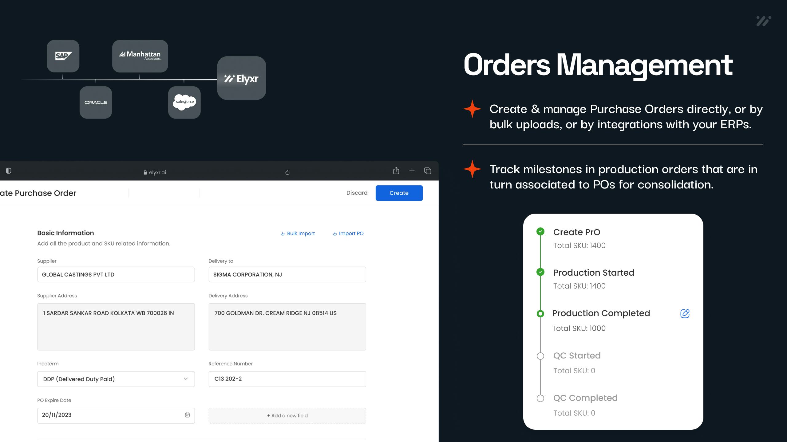 Elyxr Supply Chain Control Tower Software - 2025 Reviews, Pricing & Demo