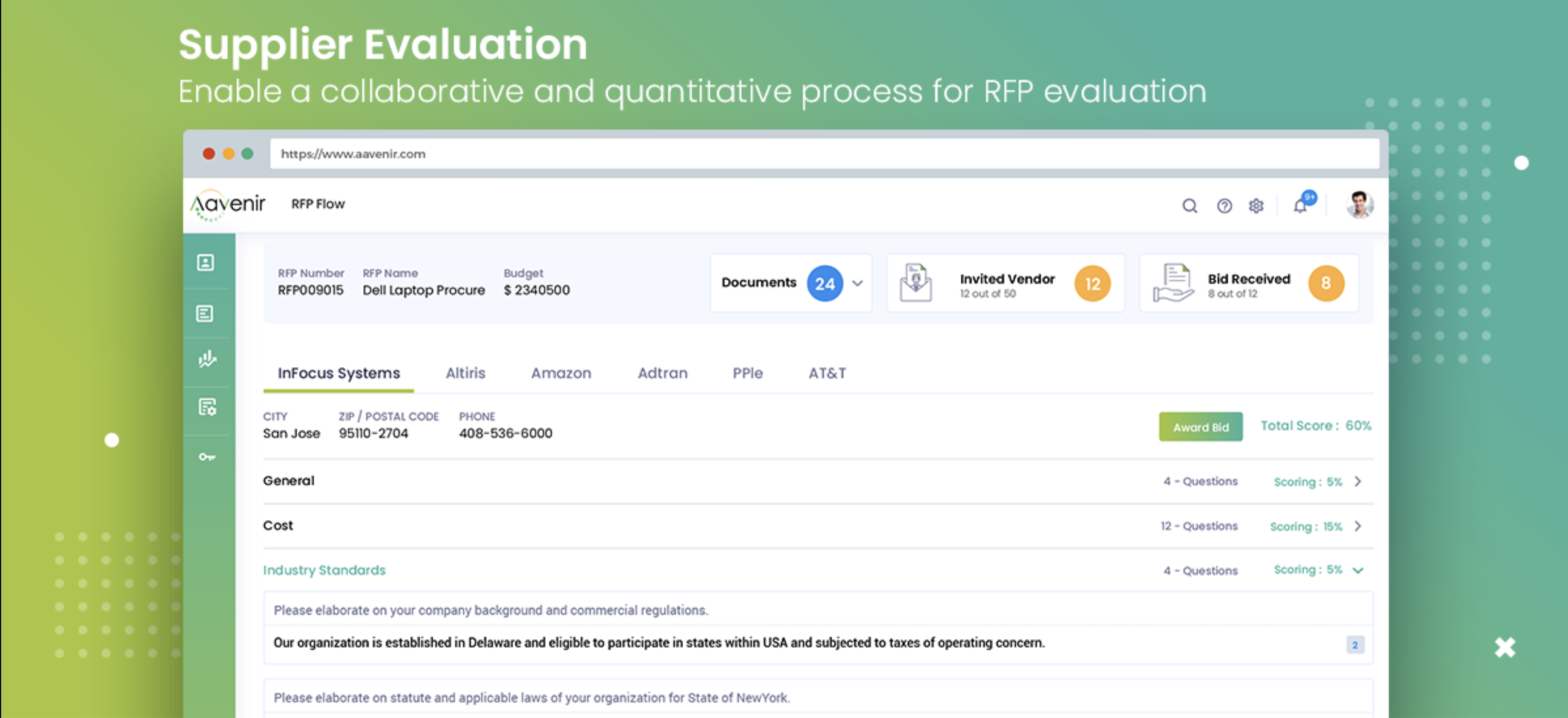 Aavenir RFPflow | Reviews, Pricing & Demos - SoftwareAdvice GB