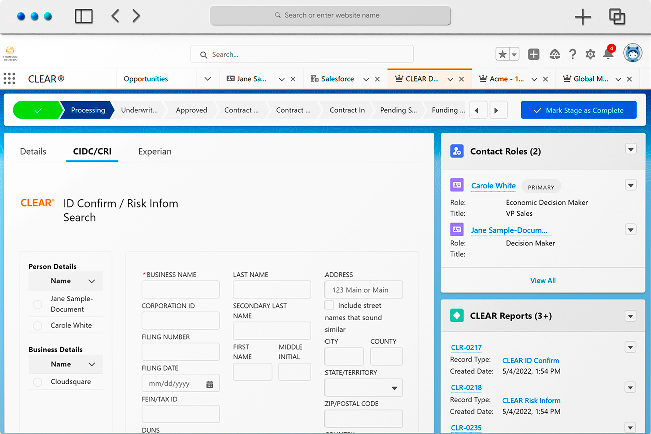 Thomson Reuters CLEAR Salesforce Integration Pricing, Alternatives ...
