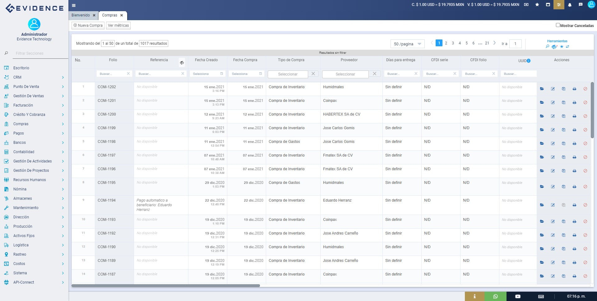 Evidence ERP Software - 2023 Reviews, Pricing & Demo