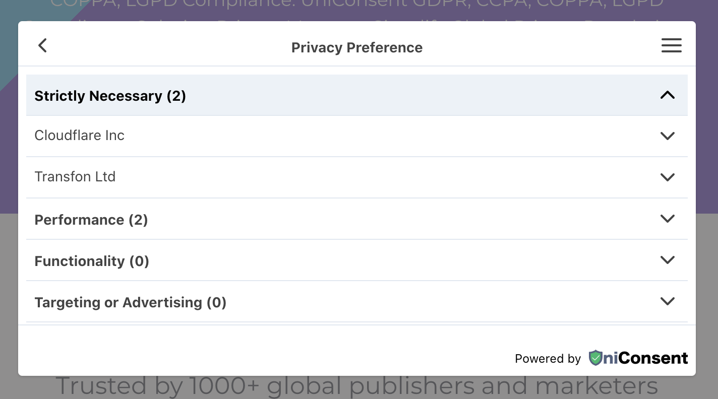 UniConsent CMP for GDPR Software - 2025 Reviews, Pricing & Demo