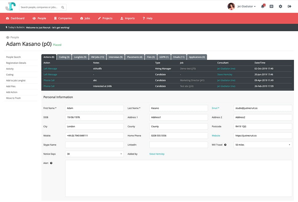 Just Recruit | Reviews, Pricing & Demos - SoftwareAdvice GB