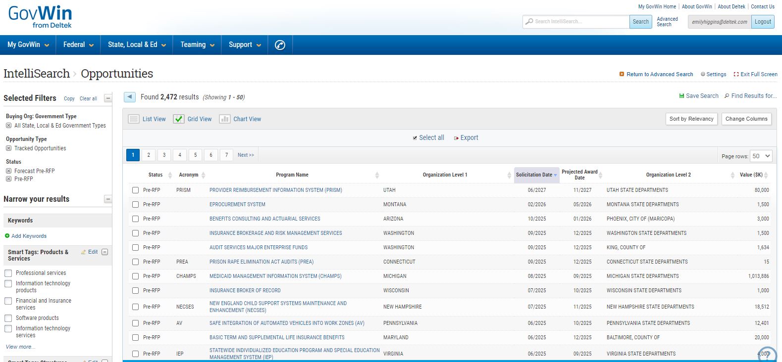 Deltek GovWin IQ - Opiniones, precios y características - Capterra ...