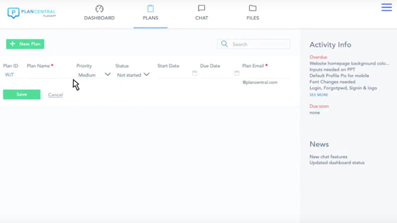 PlanCentral - Prix, tarif, abonnement et avis | GetApp France 2025